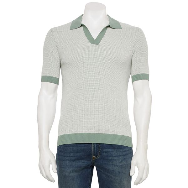 Men's Thomas Sterling Short Sleeve Sweater Polo Shirt