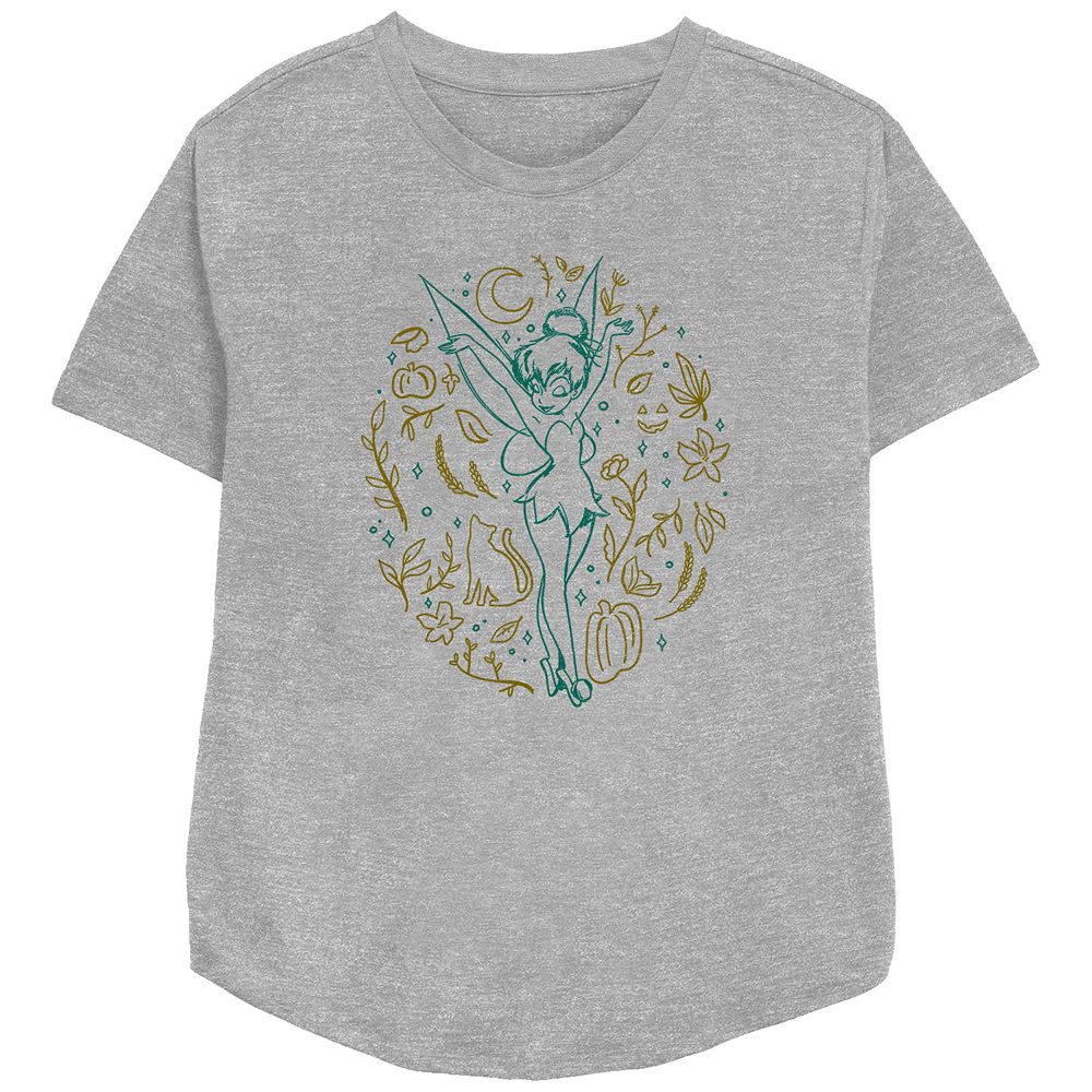 Disney's Tinker Bell Fall Icons Women's Relaxed Fit Graphic Tee