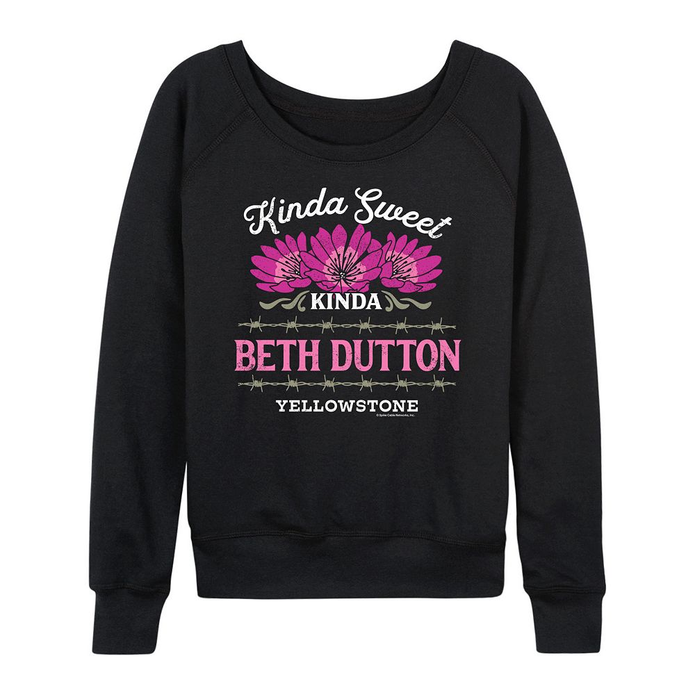 Women's Yellowstone Kinda Beth Dutton French Terry Long Sleeve Tee