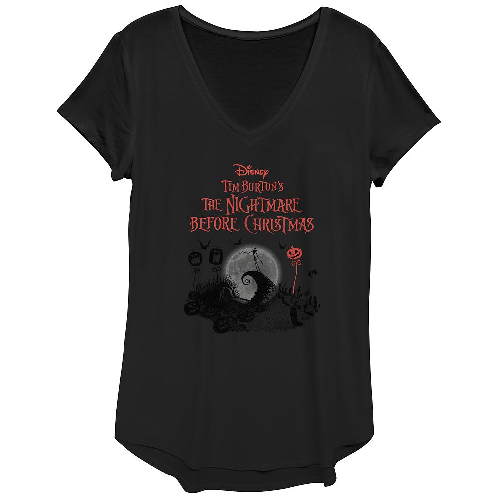 Disney's The Nightmare Before Christmas Halloween Title Logo Women's ...