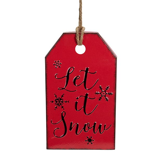 Northlight Let It Snow Metal Christmas Wall Sign - 12"