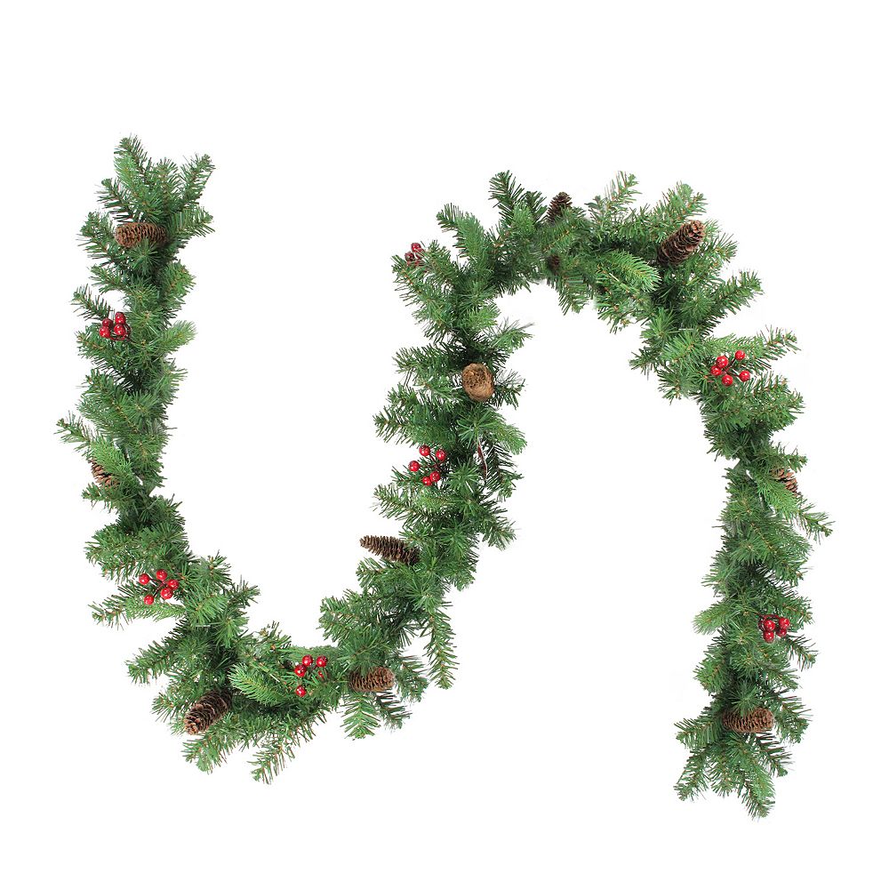 Northlight Real Touch™️ Noble Fir & Berries Artificial Christmas Garland