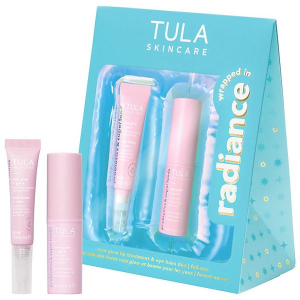TULA Skincare Wrapped in Radiance Rose Glow Lip Treatment & Eye Balm Duo