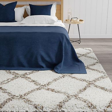 Mason Brooks Cloud Shag Criss Cross Area Rug