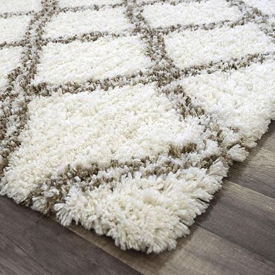 Mason Brooks Cloud Shag Criss Cross Area Rug