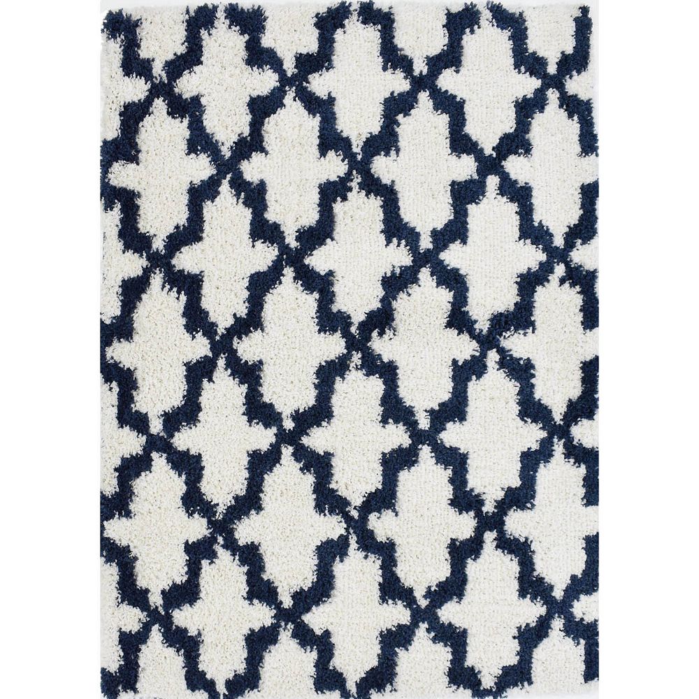 Mason Brooks Cloud Shag Interlinked Geo Area Rug