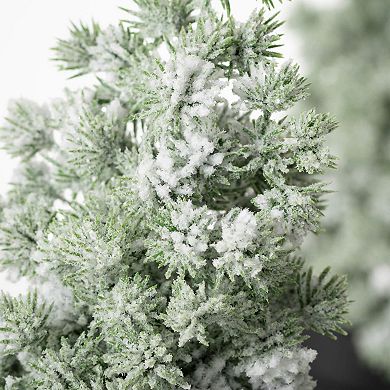 Haven Living 2-pc. Flocked Pine Artificial Christmas Tree Table Decor Set