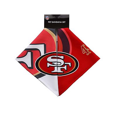 NFL San Francisco 49ers Home & Away Pet Bandana Set