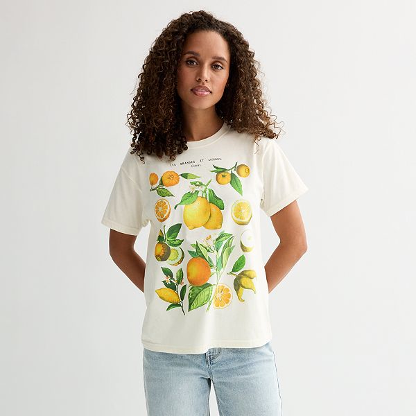 Juniors' Citrus Graphic Tee