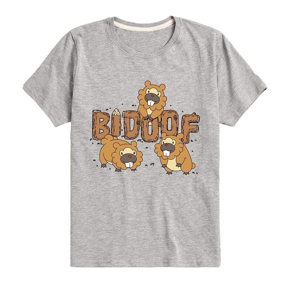 Boys 8-20 Pokemon Bidoof Wood Graphic Tee