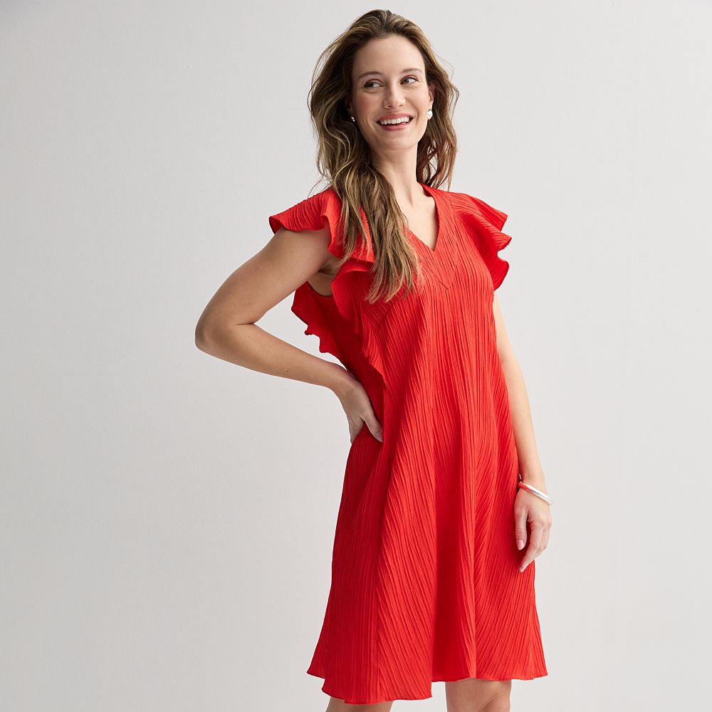 Women's Sandra Darren V-neck A-Line Dress