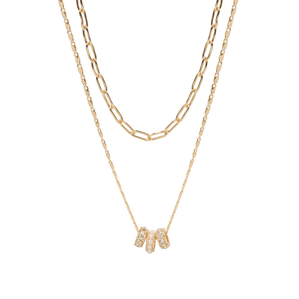 LC Lauren Conrad Gold Tone Layered Necklace
