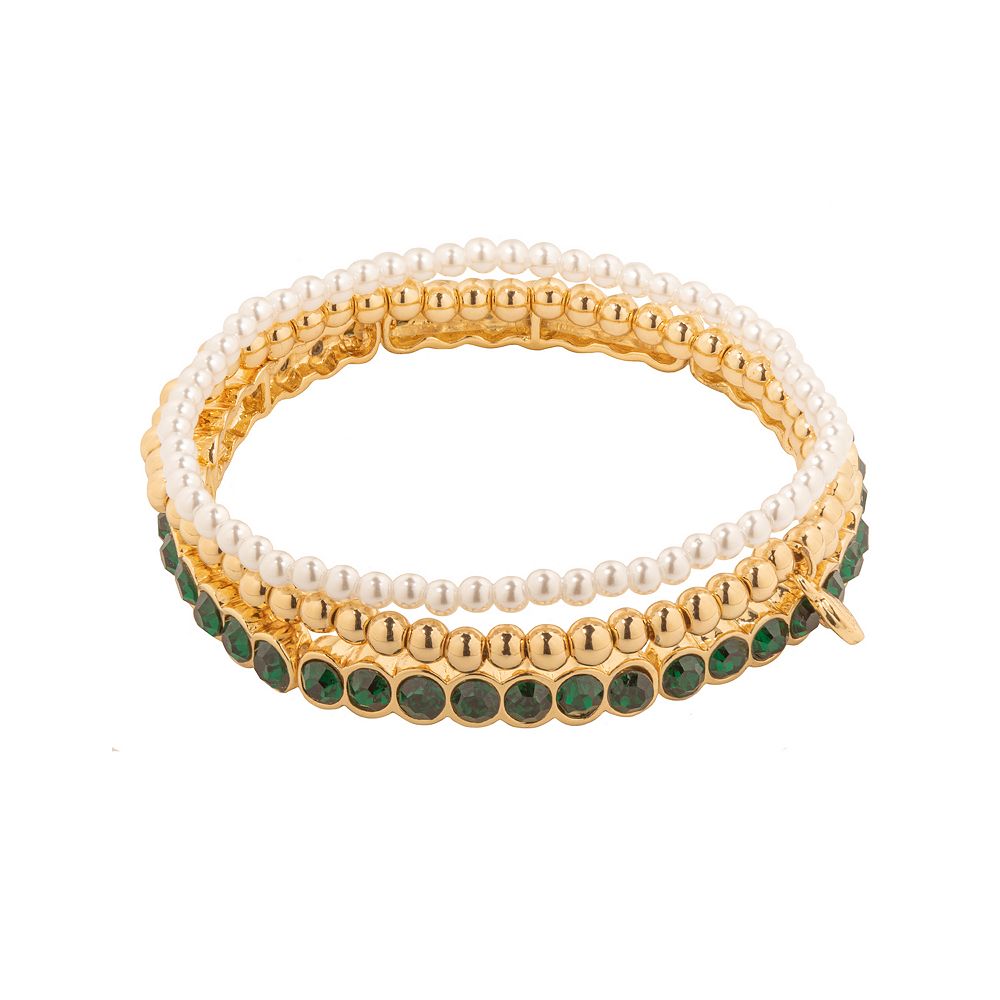 LC Lauren Conrad Gold Tone Stretch Bracelet Set