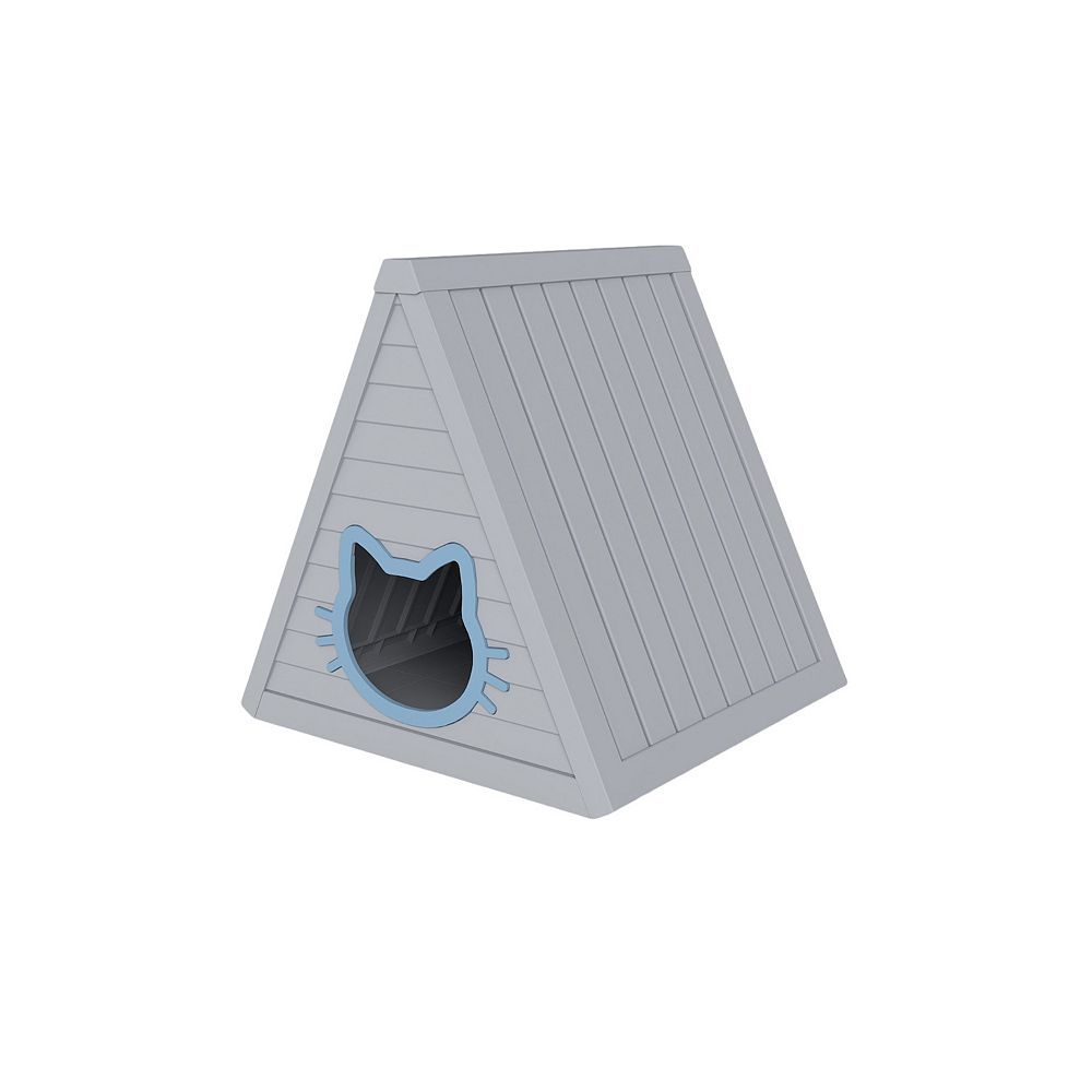 Cat House for Outdoor Weatherproof Shelter Cats Triangle Moisture and Odor Resistant