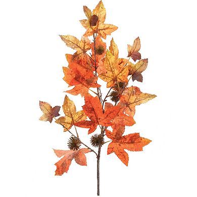 Add Vibrant Autumn Color with Rustic Fall Maple Leaf Sprays (Set Of 6)