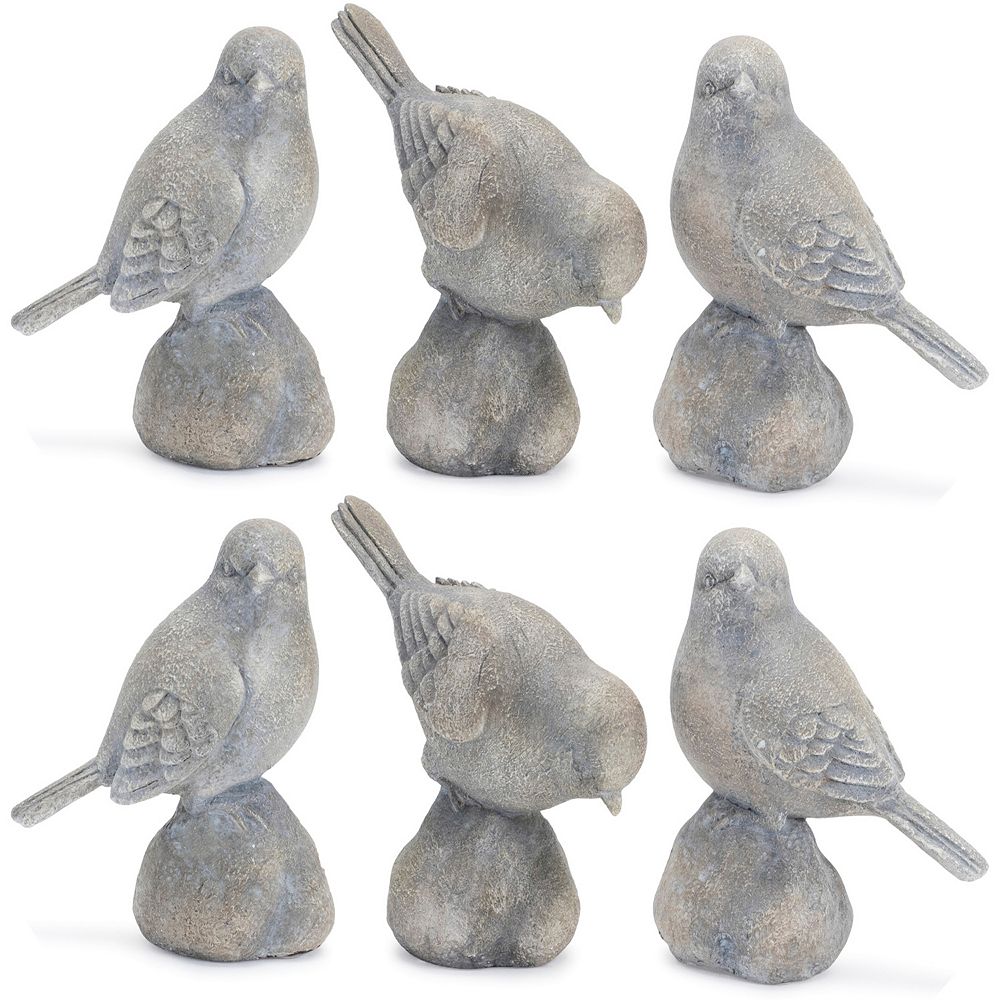 Bird Figurine Set of 6, Heights 3.5 inches, 3.75 inches, and 4 inches ...