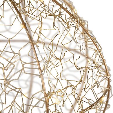 Northlight 12 in. LED Twinkle Lighted Wire Ball Outdoor Christmas ...