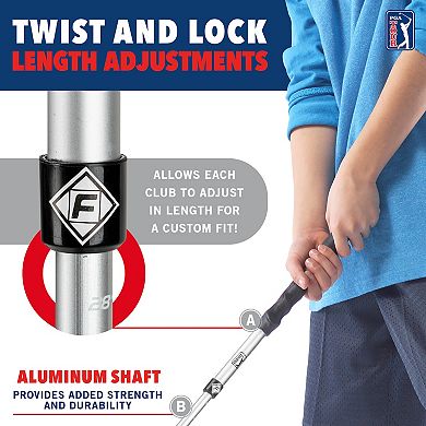 Franklin Sports PGA TOUR Kids' Plastic Golf Clubs Set