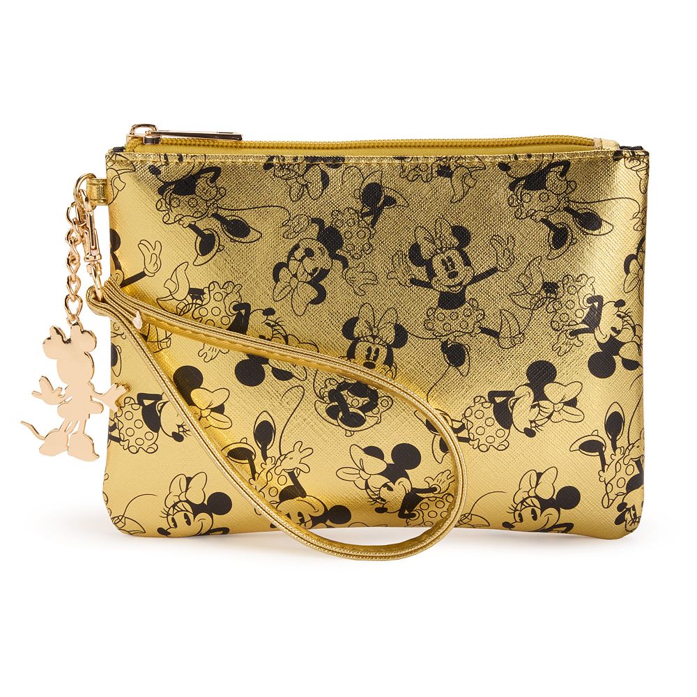 Disney's Minnie Mouse Gold Metallic Wristlet