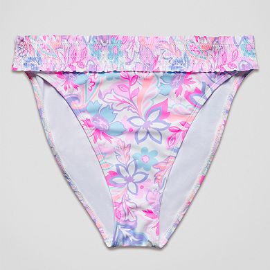 Juniors' Ninety-Nine° Smocked Band High-Waist Ultra Cheeky High Leg ...