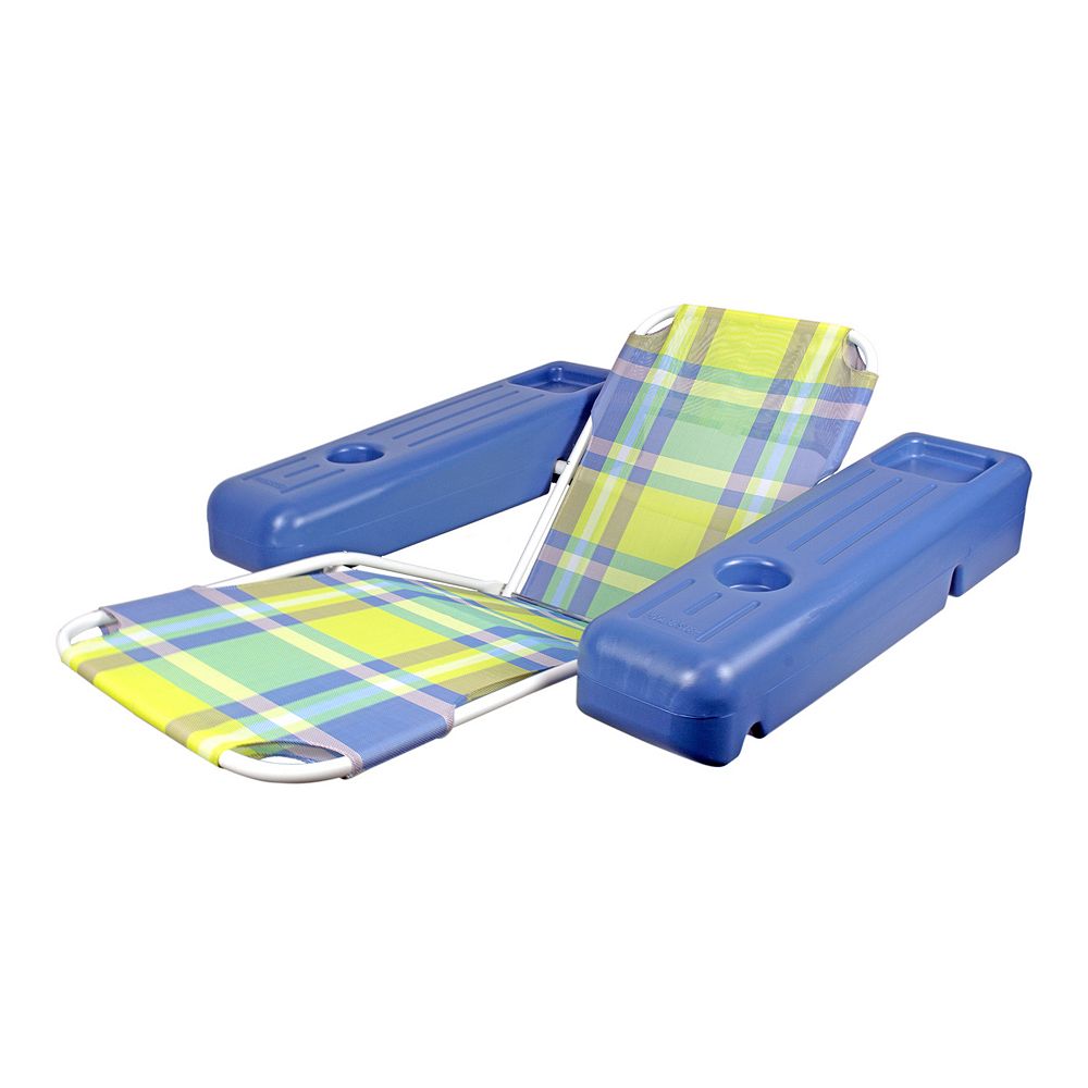 Poolmaster Caribbean Plaid PVC Swimming Pool Float Lounge