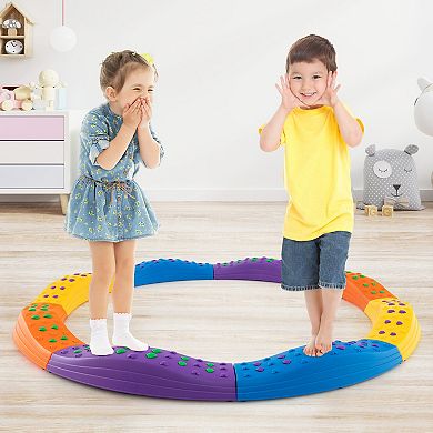 Colorful Kids Wavy Balance Beam With Textured Surface And Non-slip Foot ...