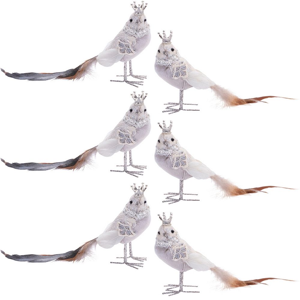 Chic Woodland Accents - Royal Bird Shelf Sitters Set of 6