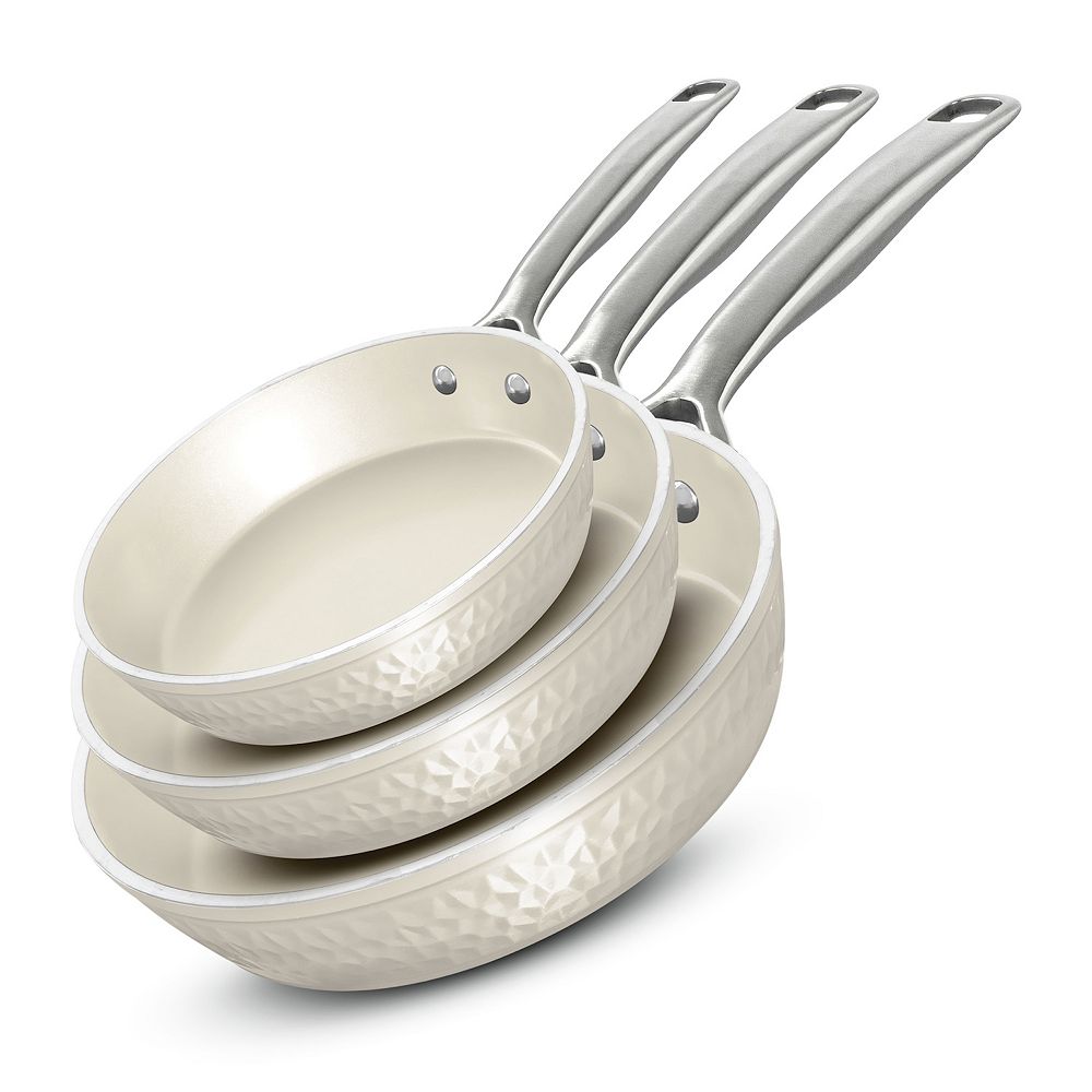 Gotham Steel Natural Hammered Collection Pro 3-pc. Nonstick Frying Pan Set