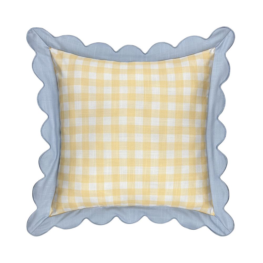 Celebrate Together™ Easter Yellow Gingham Scallop Pillow