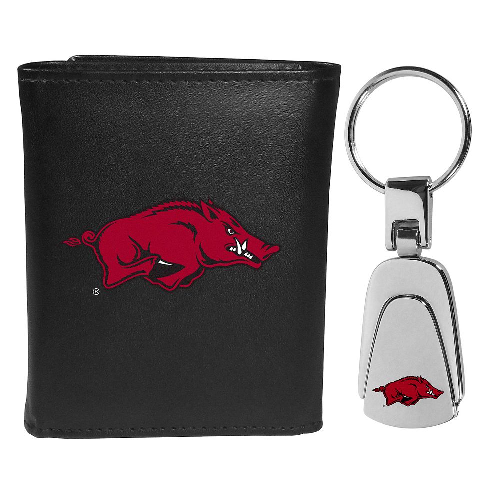 Arkansas Razorbacks Tri-Fold Wallet & Keychain