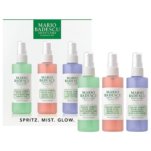 Mario Badescu Spritz. Mist. Glow. Facial Spray Trio