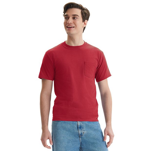 Hanes Mens Pocket T Shirts Hanes Men's Beefy T 100% Cotton T Shirt