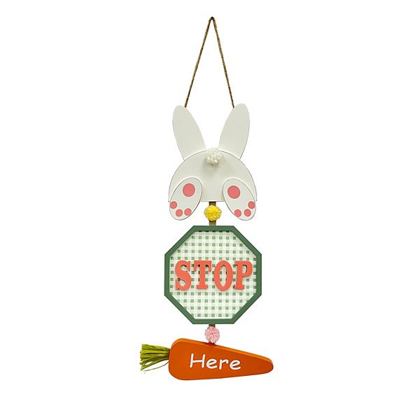 Celebrate Together™ Easter Stop Here Bunny Vertical Wall Decor