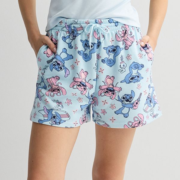 Disney's Lilo & Stitch Juniors' Stitch & Angel All Over Print Shorts