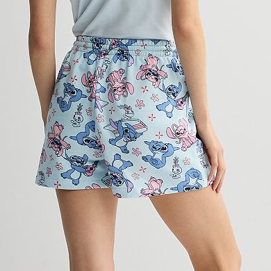 Disney's Lilo & Stitch Juniors' Stitch & Angel All Over Print Shorts
