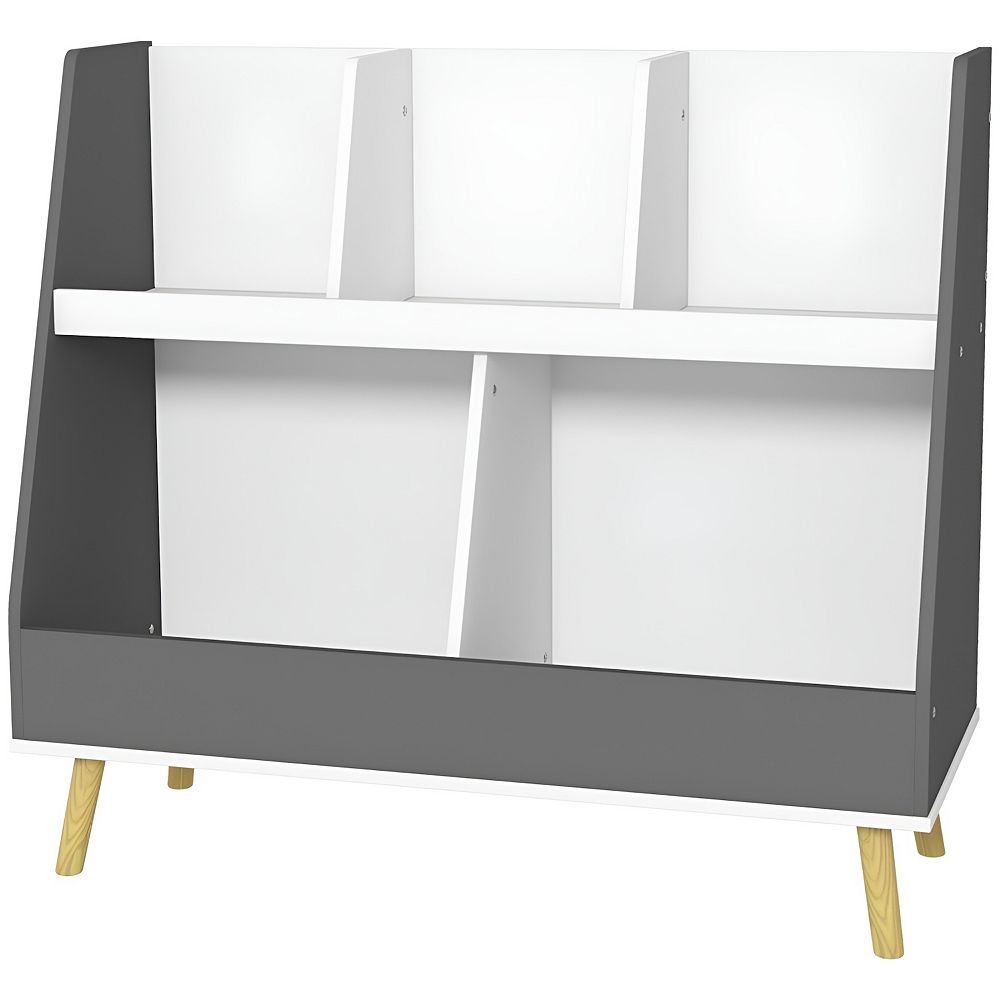 Kids Bookcase - Stylish Two-Tier Storage Unit Ample Storage Space for ...