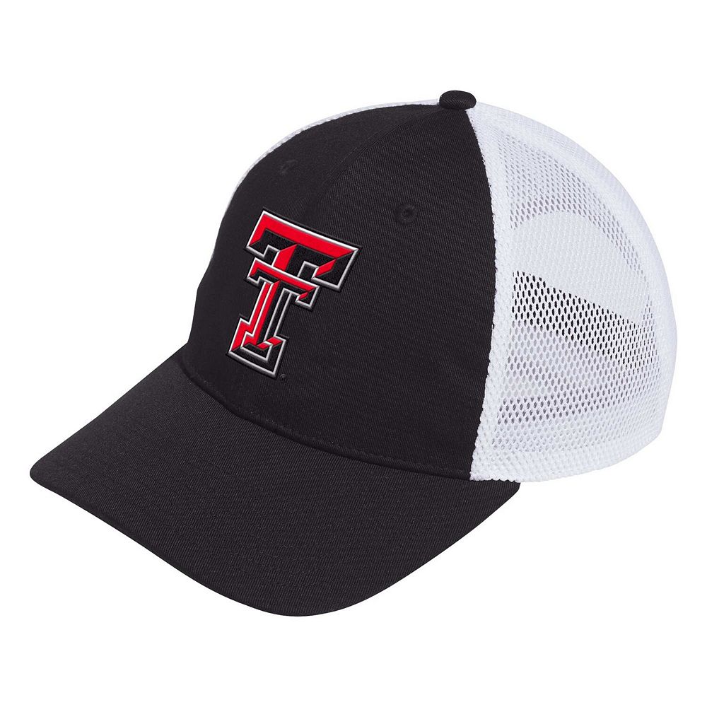 Men's adidas Black Texas Tech Red Raiders Mascot Slouch Trucker ...
