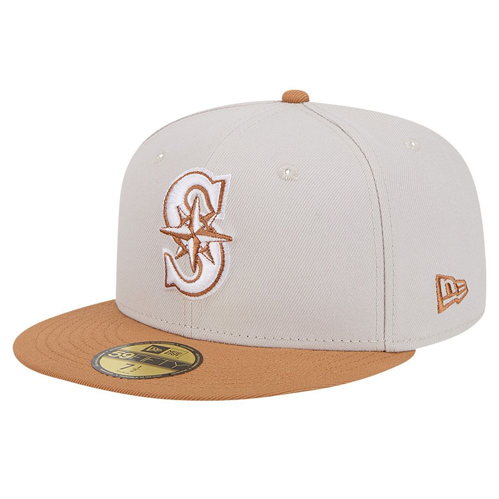 Men's New Era Khaki/Brown Seattle Mariners Two-Tone Color Pack 59FIFTY ...