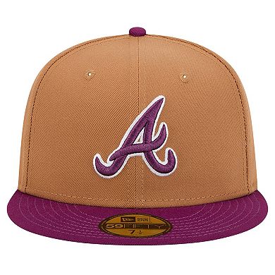 Men's New Era Brown/Purple Atlanta Braves Two-Tone Color Pack 59FIFTY ...