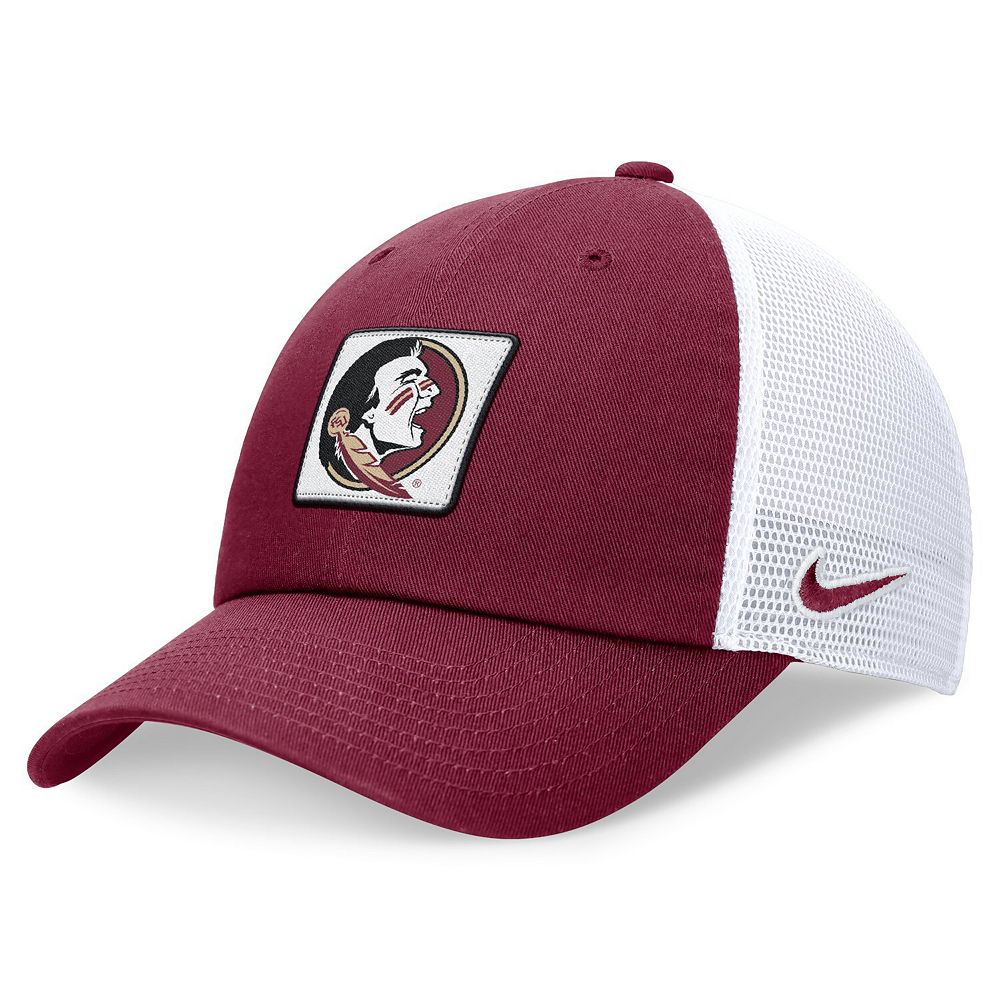 Men's Nike Garnet/White Florida State Seminoles Primetime Club Trucker ...