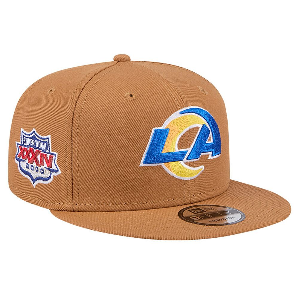 Men's New Era Tan Los Angeles Rams Color Pack 9FIFTY Snapback Hat with ...