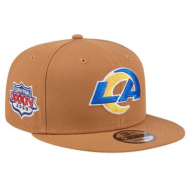 Men's New Era Tan Los Angeles Rams Color Pack 9FIFTY Snapback Hat with ...