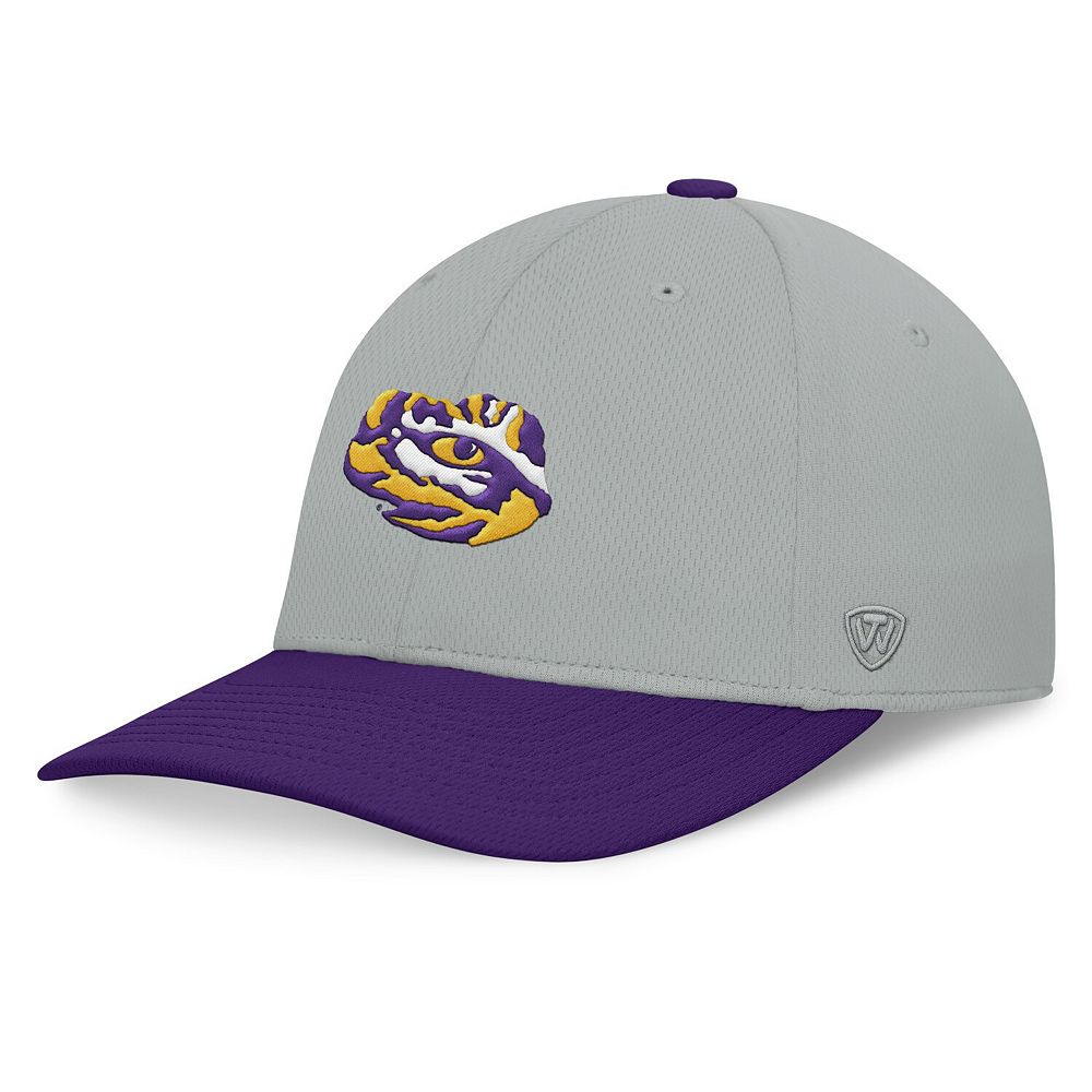 Men's Top of the World Gray/Purple LSU Tigers Mick Flex Hat