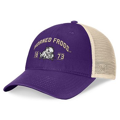 Men's Top of the World Purple TCU Horned Frogs Heritage Waylon Trucker Adjustable Hat