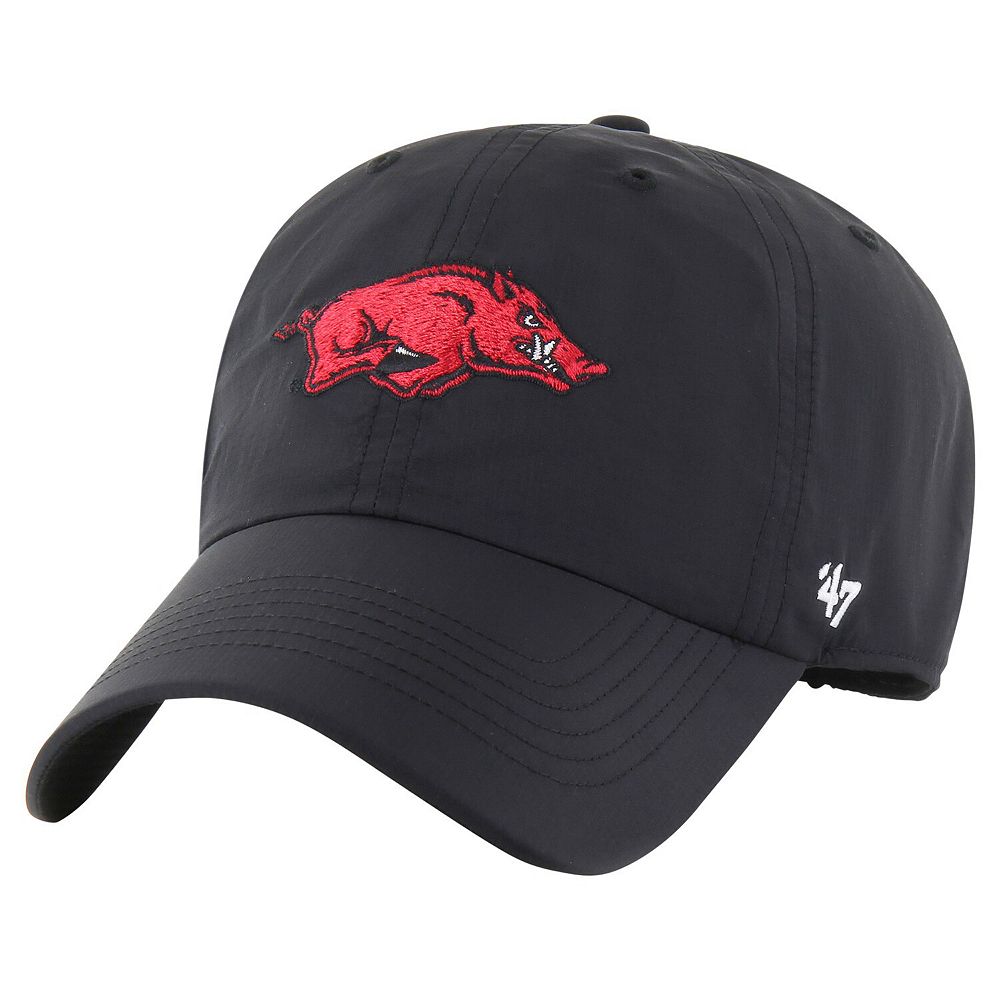 Men's '47 Black Arkansas Razorbacks Clean Up brrr Adjustable Hat