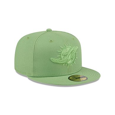 Men's New Era Green Miami Dolphins Color Pack 59FIFTY Fitted Hat