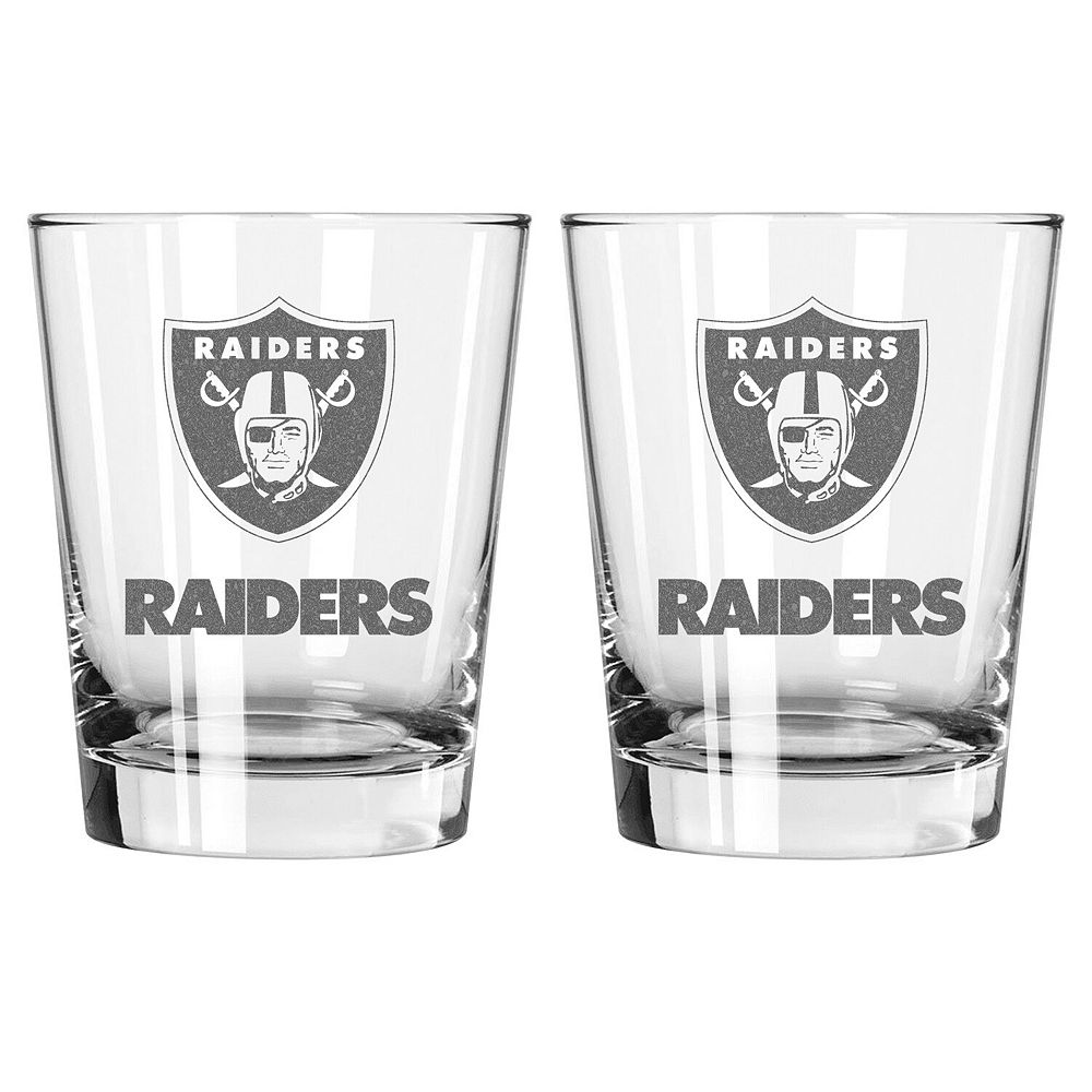 The Memory Company Las Vegas Raiders 2-Pack 15oz. Double Old Fashioned ...