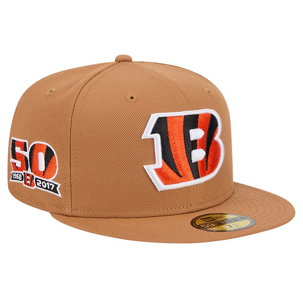 Men's New Era Tan Cincinnati Bengals Color Pack 59FIFTY Fitted Hat with ...