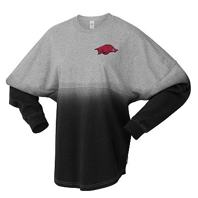 Unisex Spirit Jersey Black/Gray Arkansas Razorbacks Ombre Long Sleeve T ...