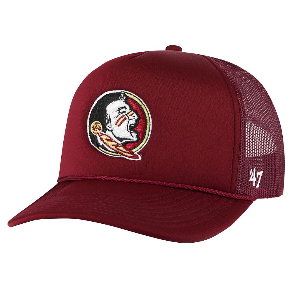 Men's '47 Garnet Florida State Seminoles Foam Front Mesh Trucker ...